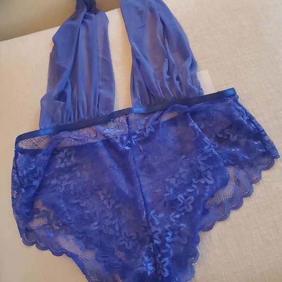 oh la la cheri | Intimates & Sleepwear | Periwinkle Mesh Lace Bodysuit ...